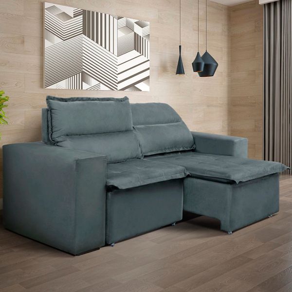 Sofá 3 Lugares Luizzi Montana Retrátil e Reclinável - Le Biscuit